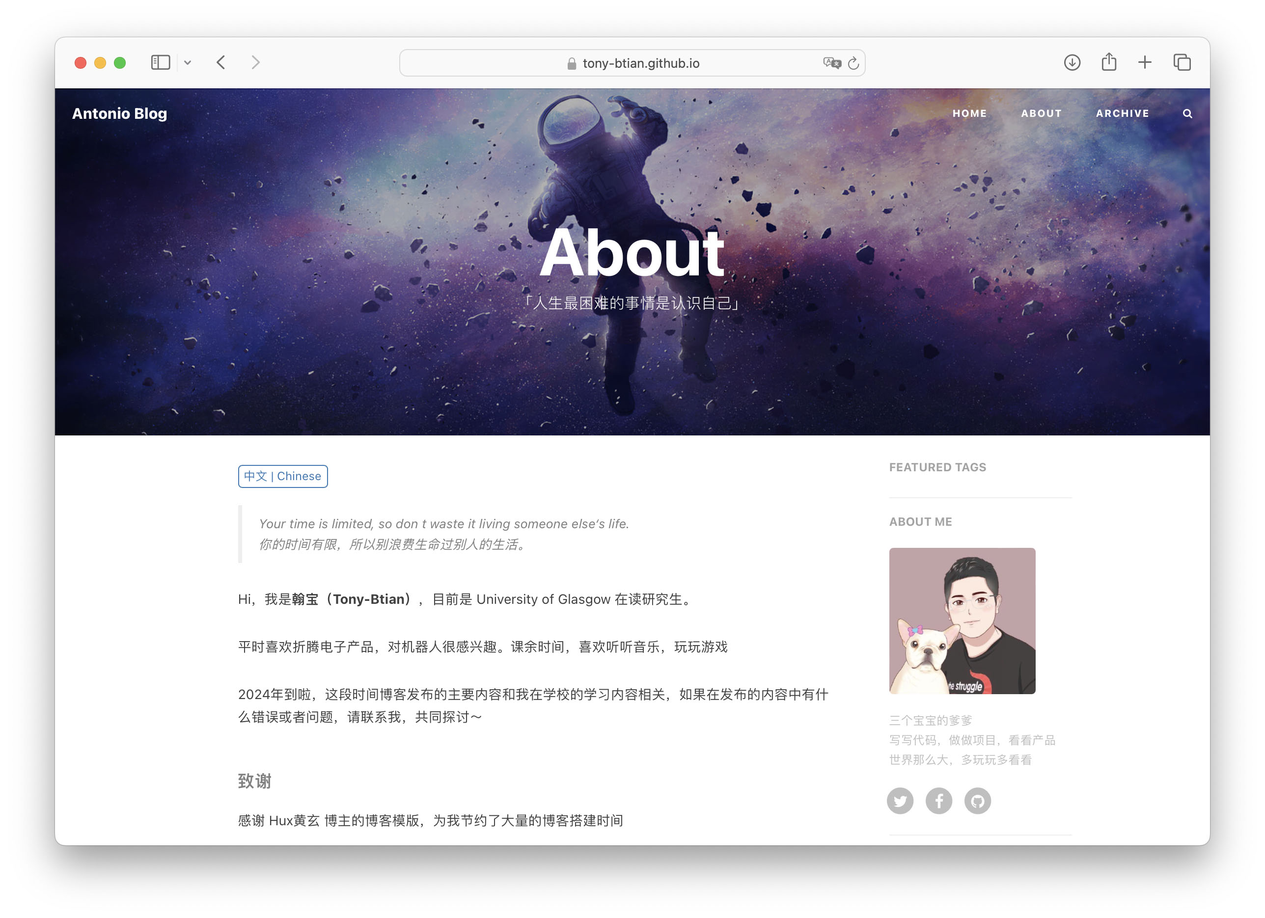 GitHub - Tony-Btian/Tony-Btian.github.io: Hello and welcome to my personal blog on GitHub, a ...